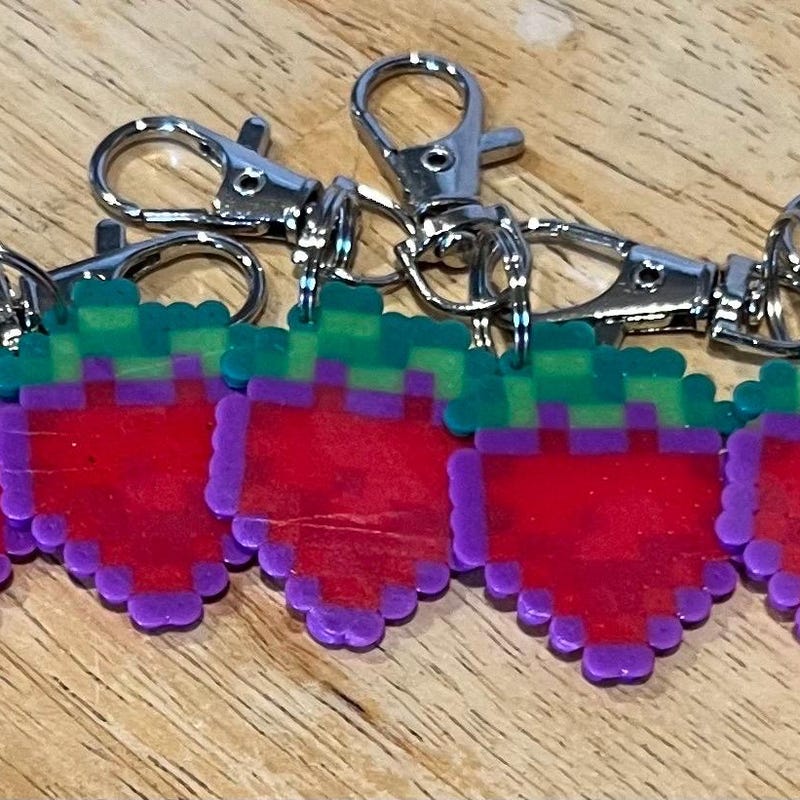 Perler Bead Keychain - Etsy