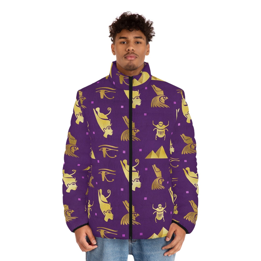 Purple Egyptian Puffer Jacket Egyptian Jacket - Etsy