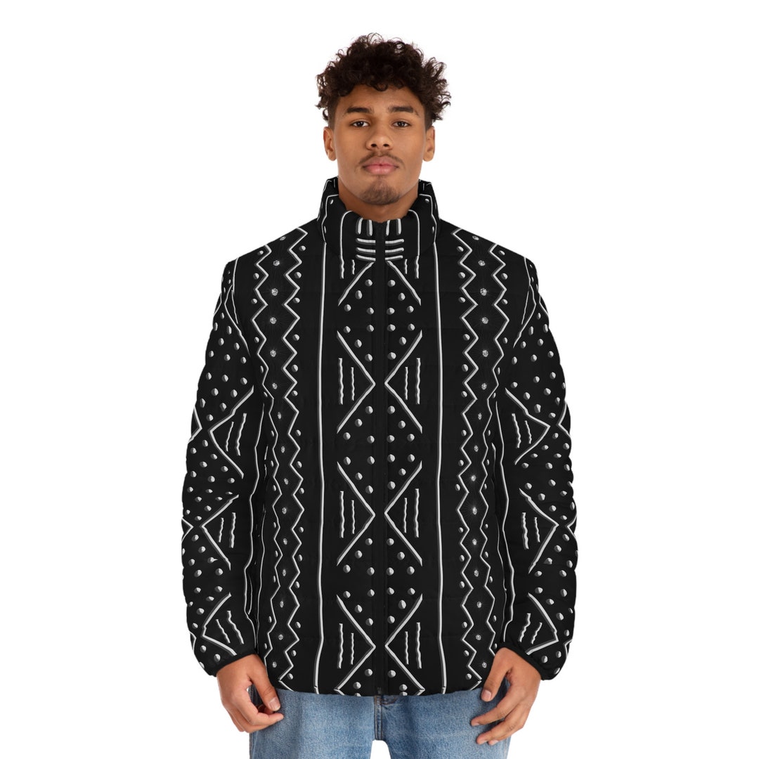 Mudcloth Bling Inspired Puffer Jacket | Afrocentric Jacket | African ...