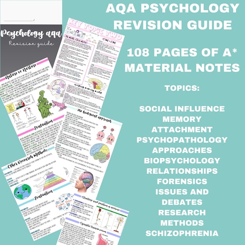 Ultimate Psychology A Level Revision Bundle AQA A Level - Etsy UK