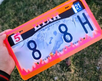 Red Slime License Plate Frame - Etsy