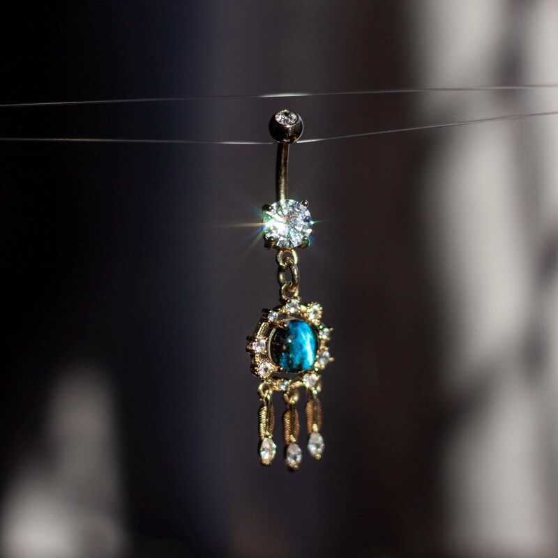 Country Belly Ring - Etsy