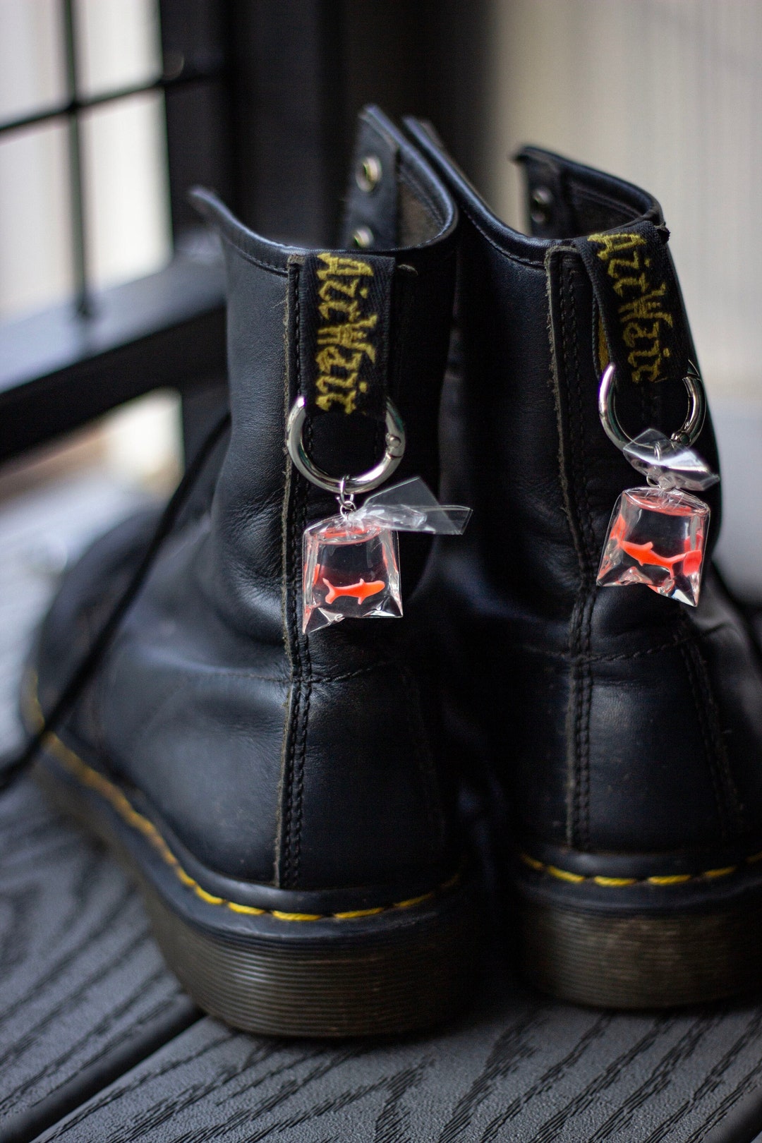 Boot Charms (set of 2) - Plastic Bags Goldfish | Doc Marten Accessories ...