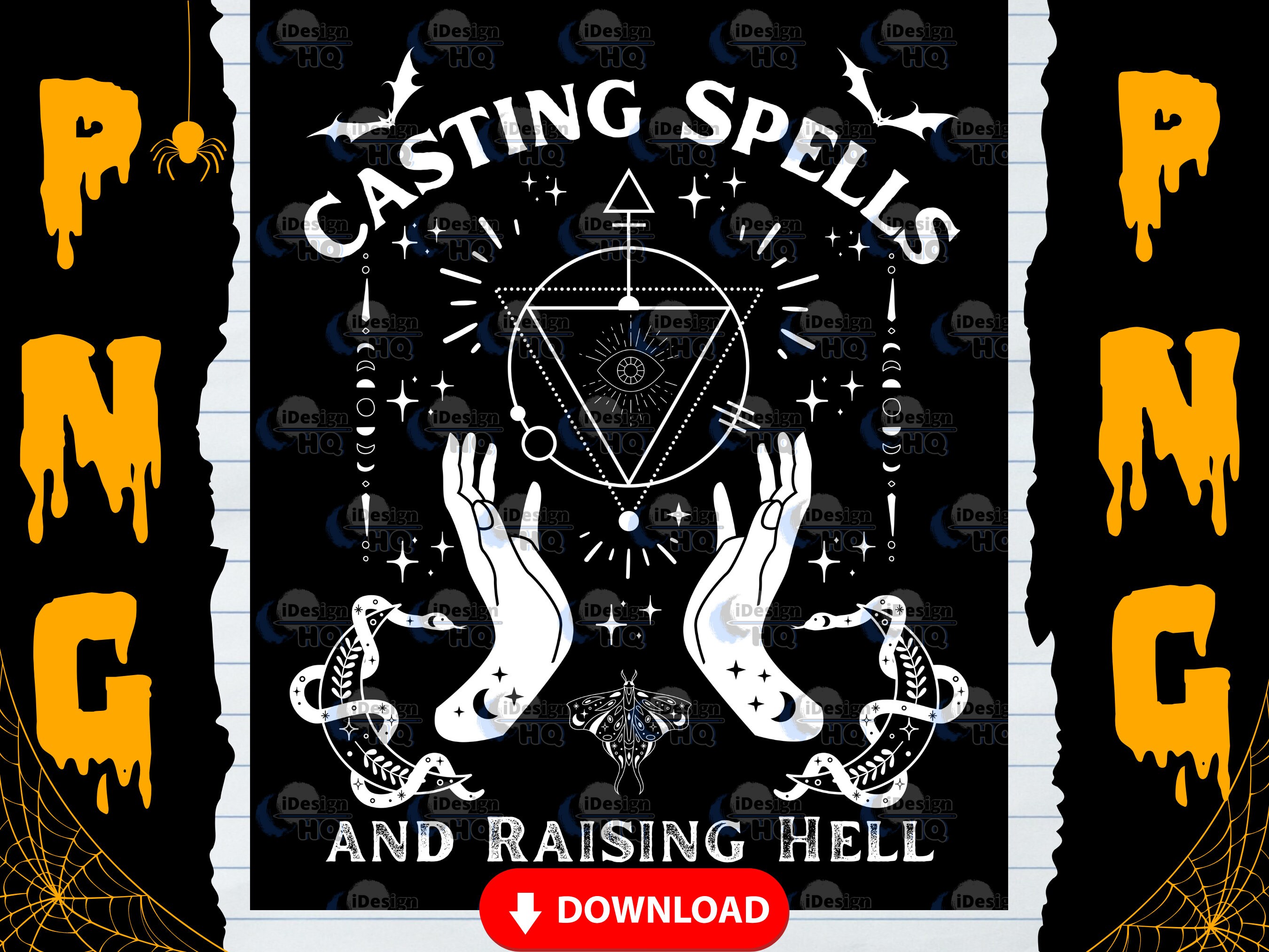 Casting Spells and Raising Hell Png, Trendy Witchy Halloween Vibe Png ...