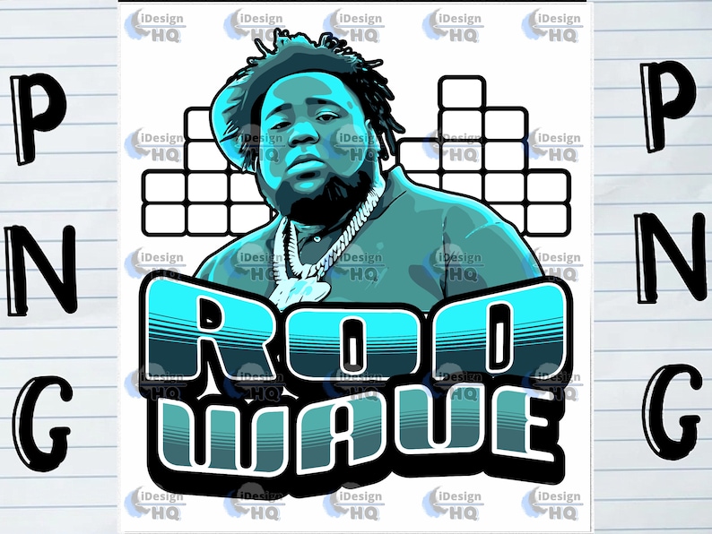 Famous Rod Wave PNG Fan Art Digital Download Only, Clip Art, Rod Wave ...