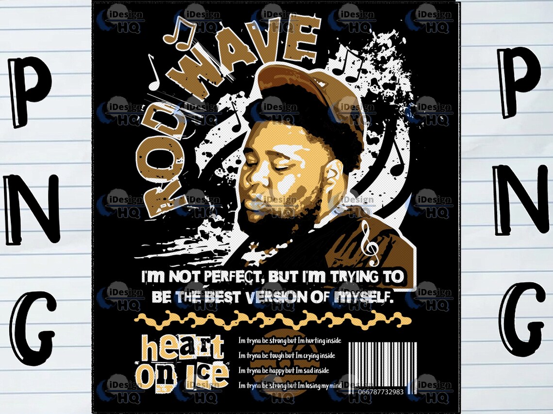 Rod Wave Png Downloadable Fan Art - Great for Shirt Printing and More ...