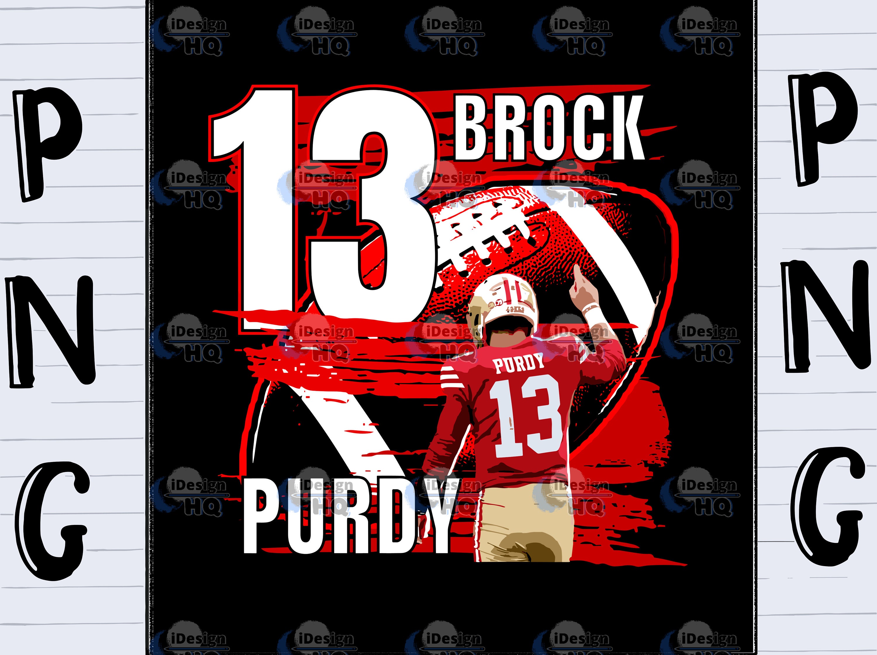 Brock Purdy Png Instant Download for Shirt Printing, Football Design - Etsy
