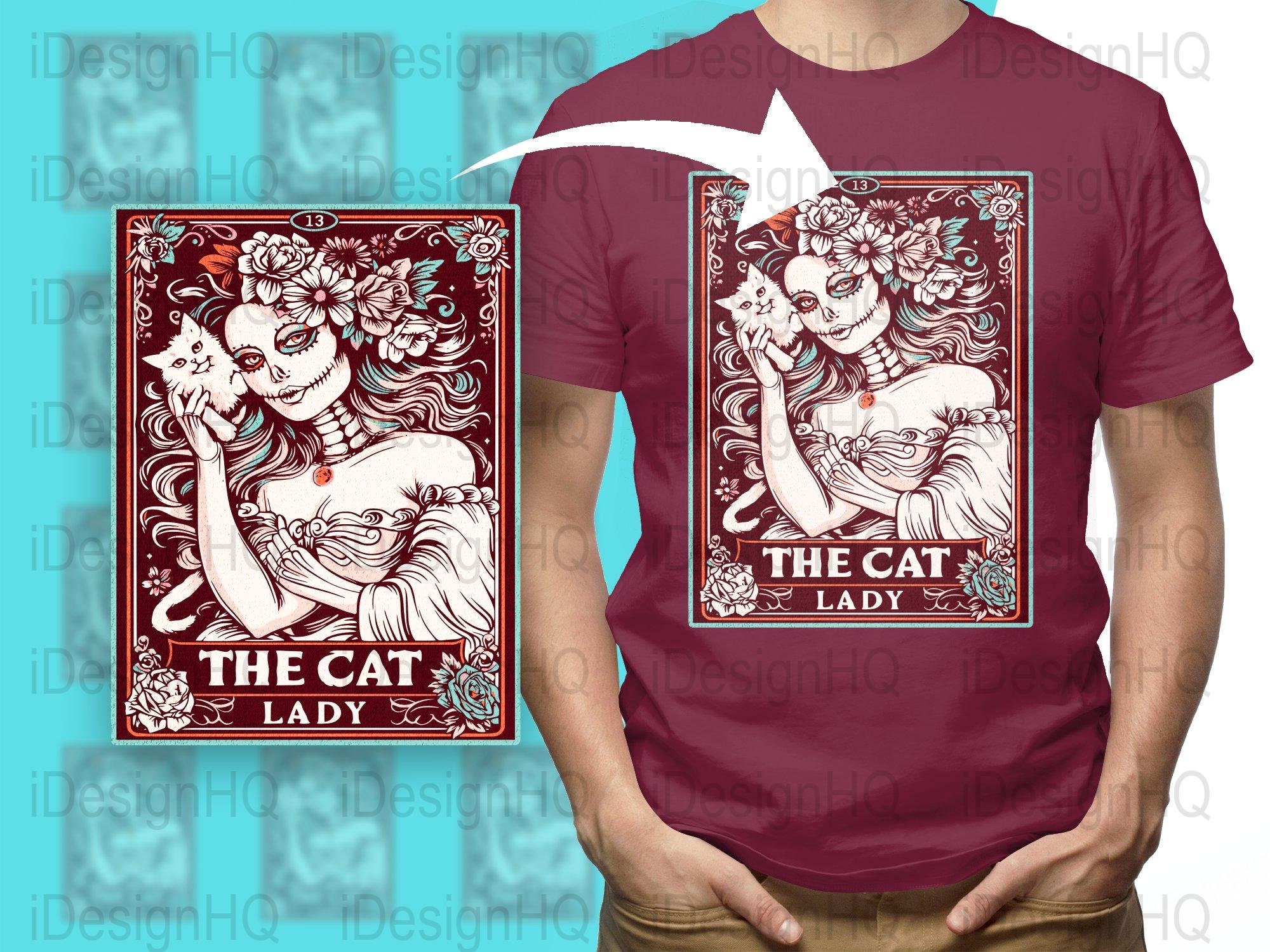 The Cat Lady Tarot Card Digital Print, Instant Download Cat Lover Gift, Unique Wall Art Decor ...