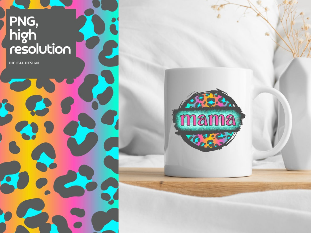 Glitter Leopard Circle PNG: Neon Turquoise Clipart (digital Download ...