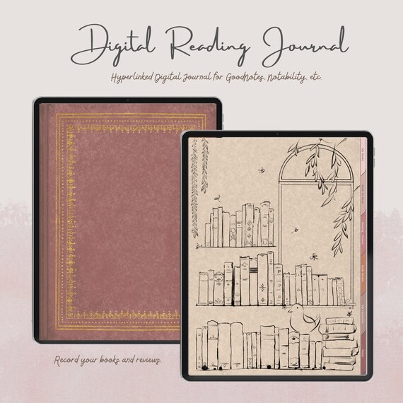 Digital Reading Journal Reading Journal Reading Planner for | Etsy