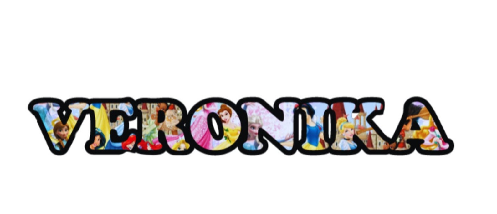 Princess Custom Name (PNG File Only) - Etsy