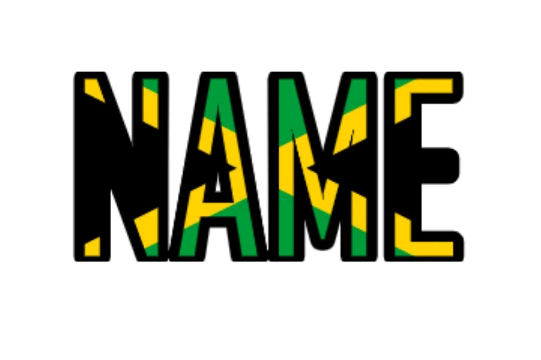 Jamaican Custom Name/custom Jamaican Flag. ( PNG Only). - Etsy