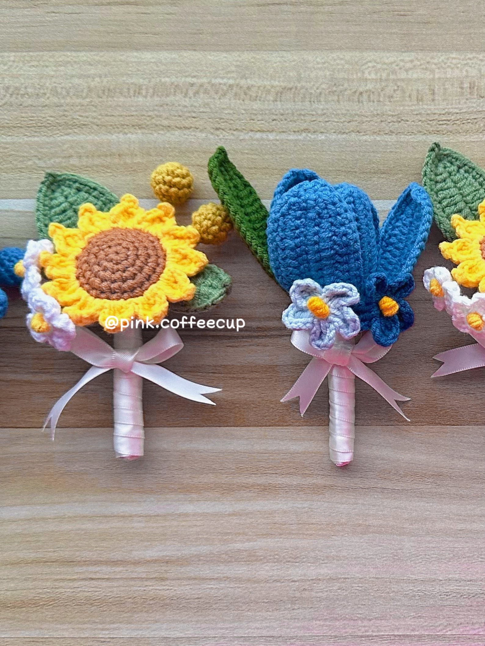 Crochet Handmade Wedding Boutonniere, Buttonholes, Bride, Bridesmaids ...