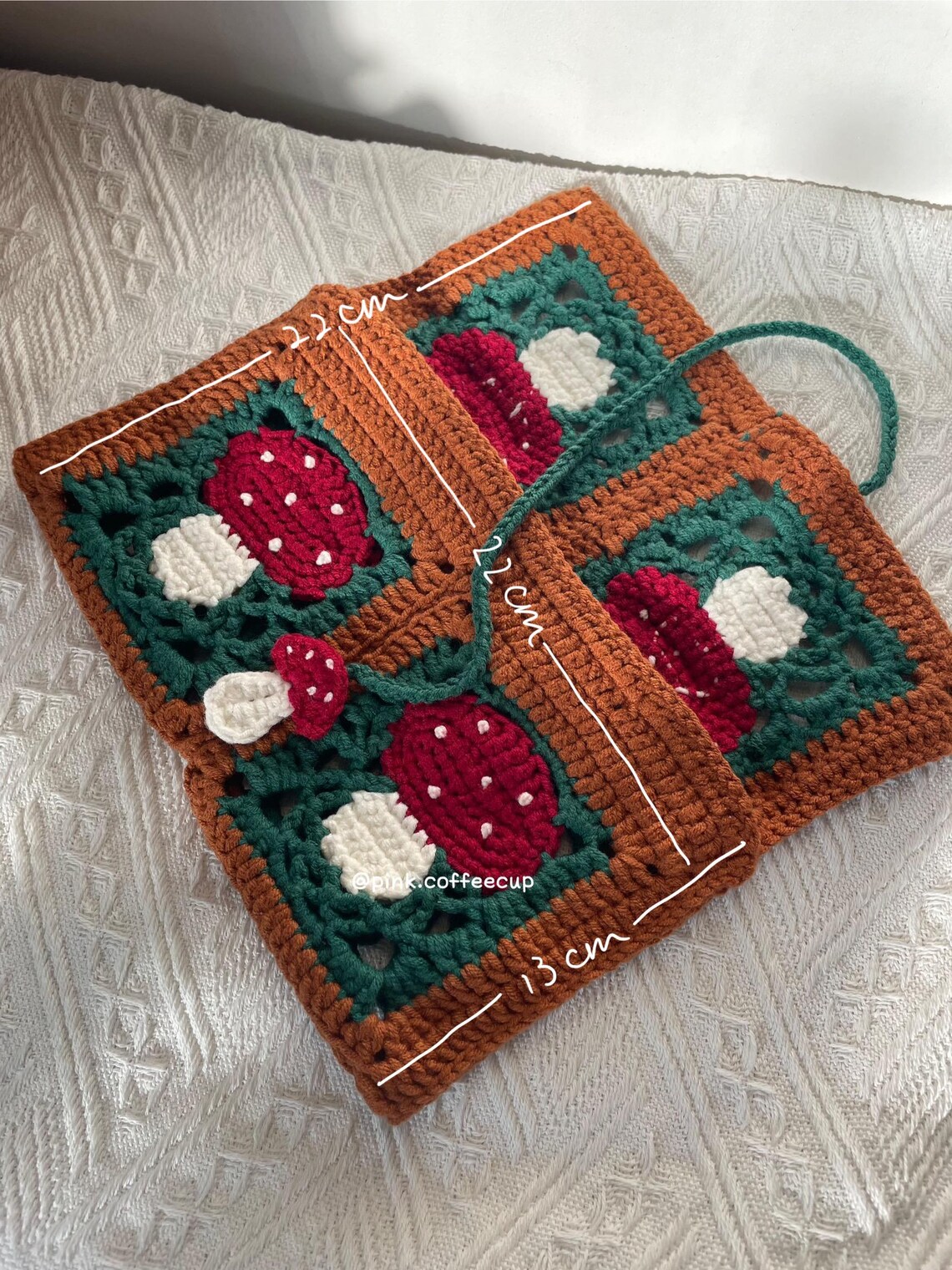 Crochet Handmade Book Protectors, Book Covers, Mushrooms Book Sleeves ...