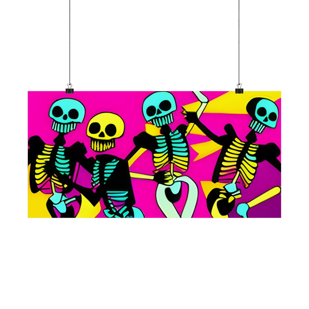 Skeleton Dance Party Halloween Decor - Etsy