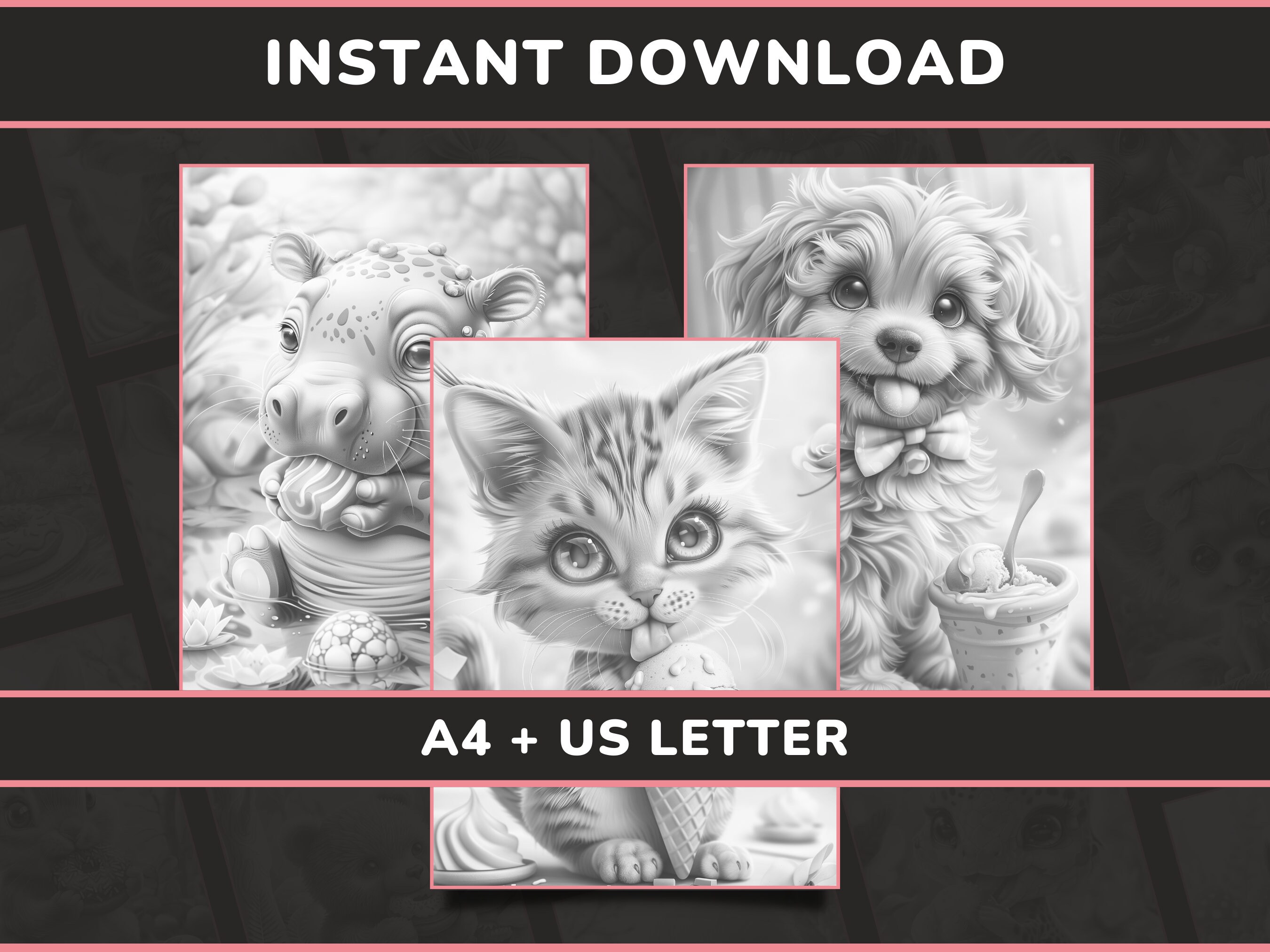 20 Sweet Tooth Critters Coloring Pages for Adults Set 1 Cute Animals ...