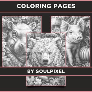20 Autumn Animals Coloring Pages for Adults - Set 1 | Adorable Fall ...