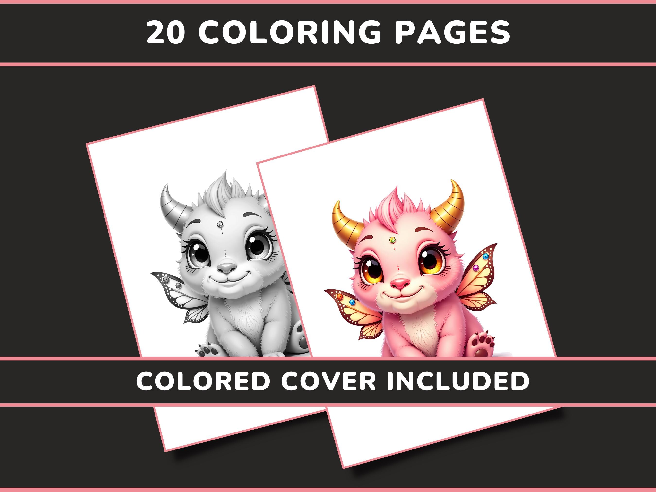 20 Cute Monsters Coloring Pages for Adults - Set 1 | Adorable Fantasy ...