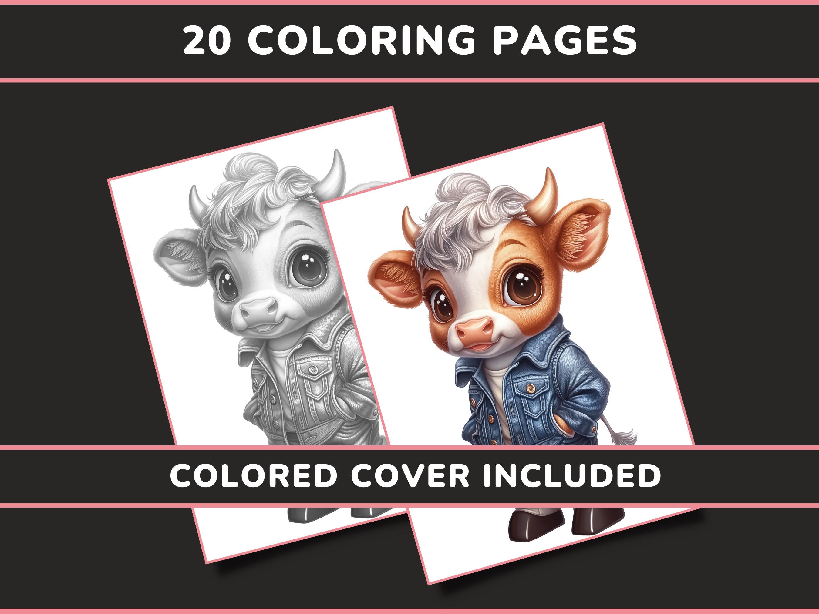 20 Furry Denim Fashion Coloring Pages for Adults - Set 1 | Cute Animals ...