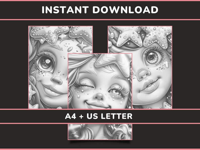 20 Cute Star Girls Coloring Pages for Adults - Set 1 | Adorable Little ...