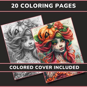 20 Zombie Girls Coloring Pages for Adults - Set 1 | Creepy Spooky Women ...