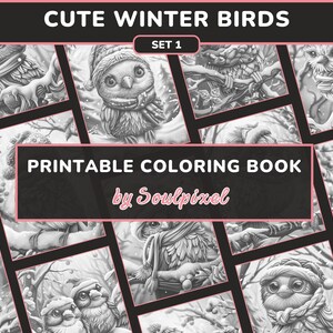 20 Cute Winter Birds Coloring Pages for Adults - Set 1 | Adorable ...