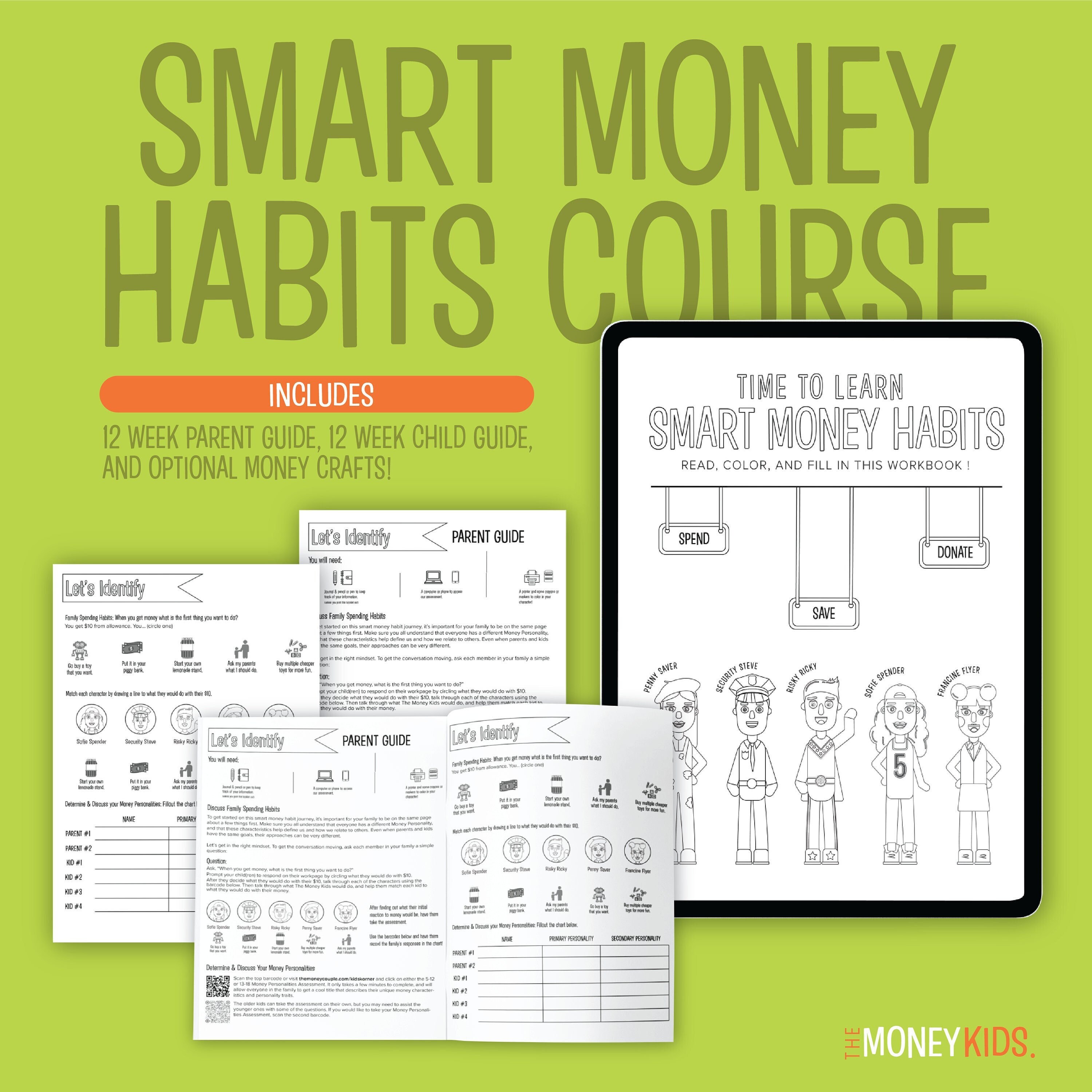 The Money Kids: Smart Money Habits Printable Course for Teaching Kids ...