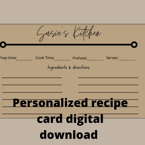 Personalized Recipe Cards - Etsy