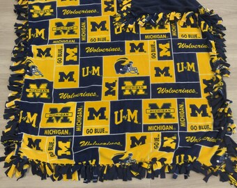 University of Michigan Throw Blanket - Etsy