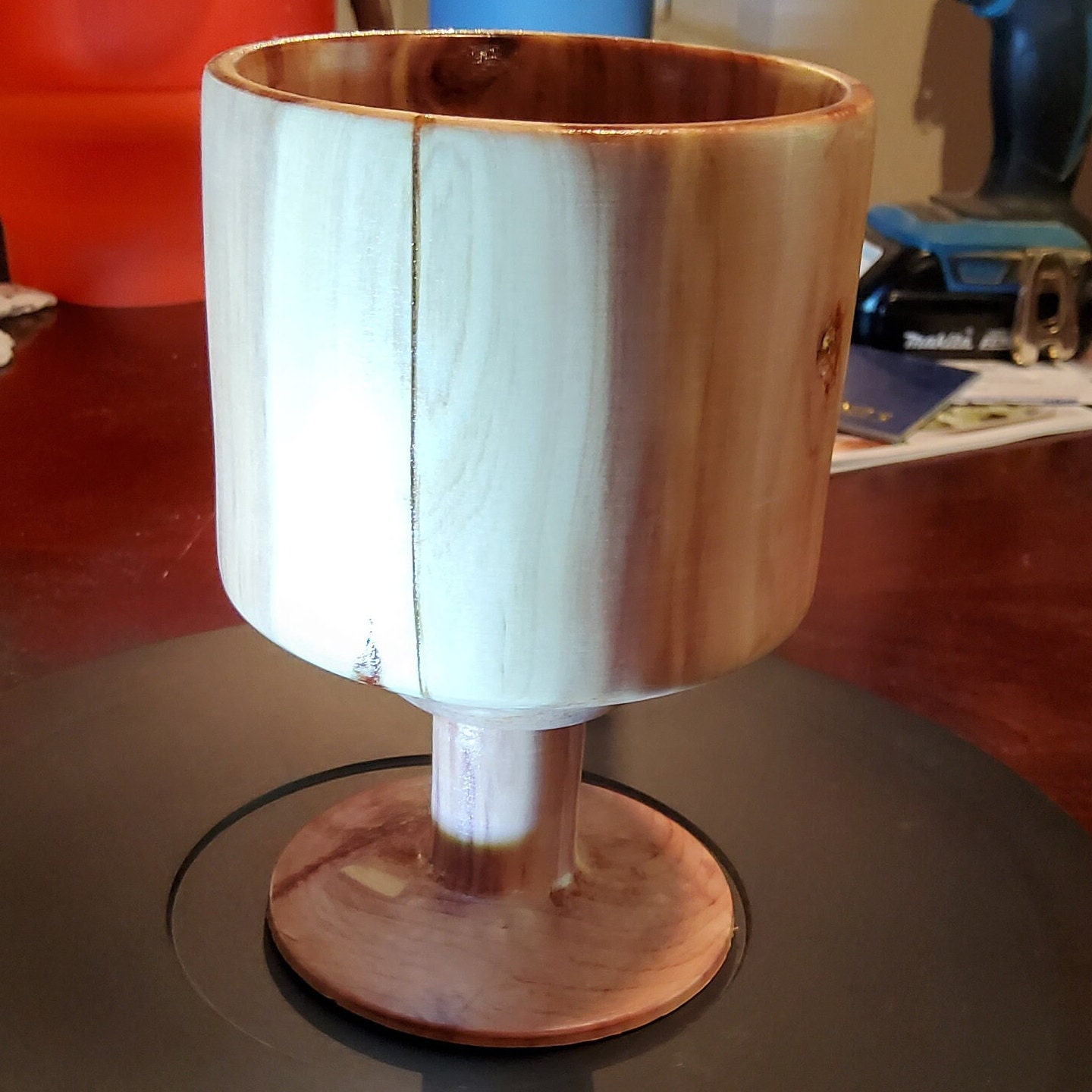 Cedar and Resin, Hand Crafted Goblet. Hand Turned.cedar Wood. - Etsy