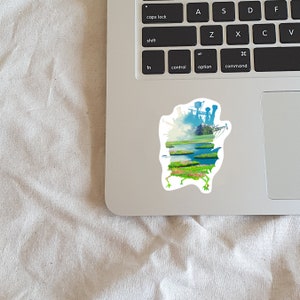 Howl Sticker for Laptop, Moving Castle Sticker for Water Bottle ...