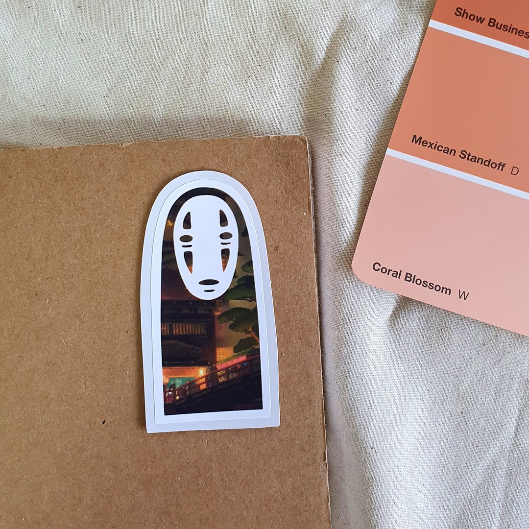 No Face Sticker for Laptop, Anime Sticker for Water Bottle, Scenery ...