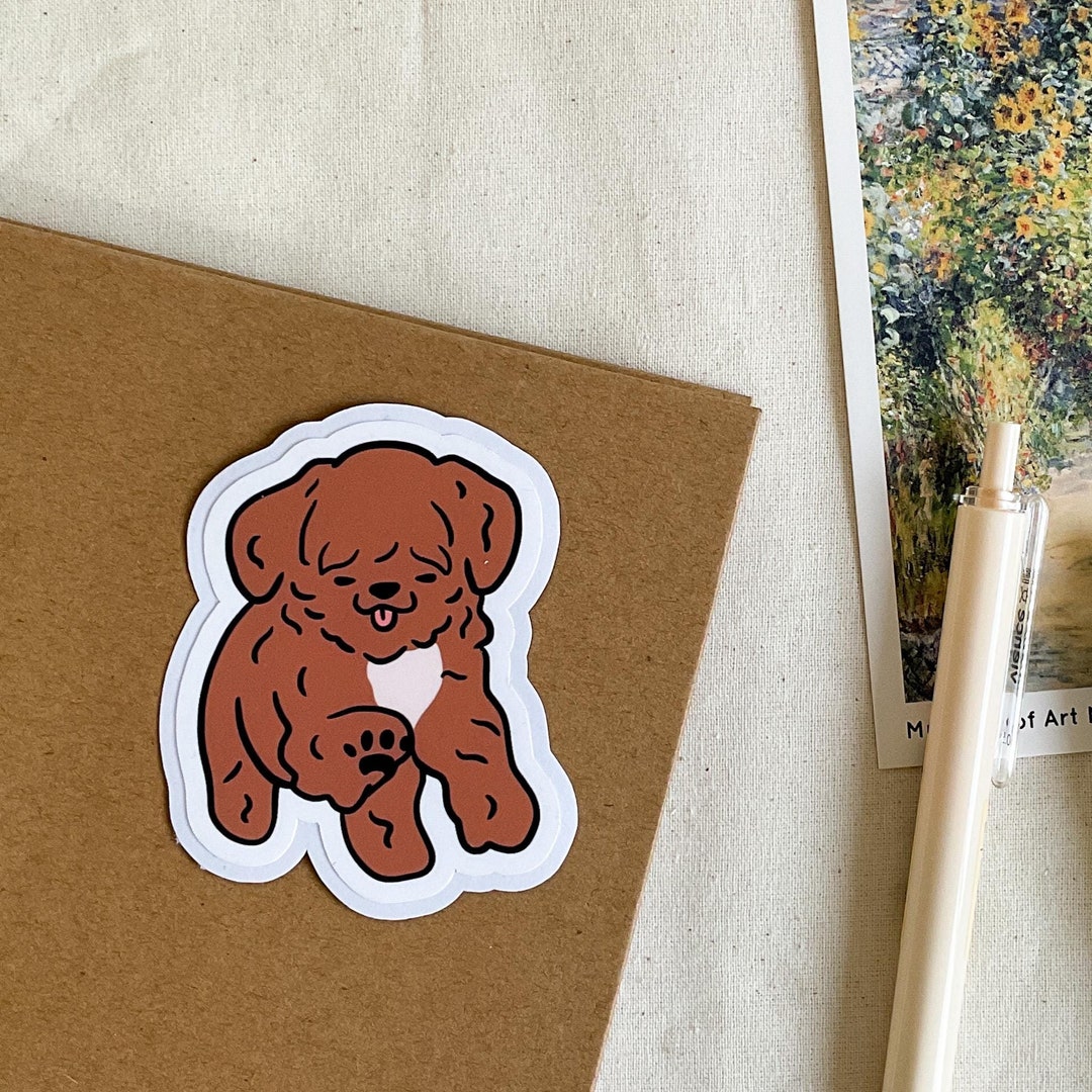 Cavoodle Sticker for Laptop, Dog Sticker for Phone, Journal Sticker for ...