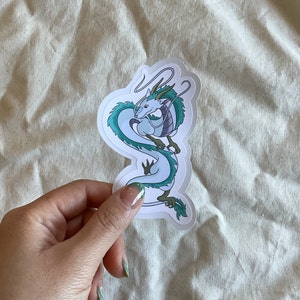 Haku Sticker for Laptop, Dragon Sticker for Water Bottle, Gift for ...