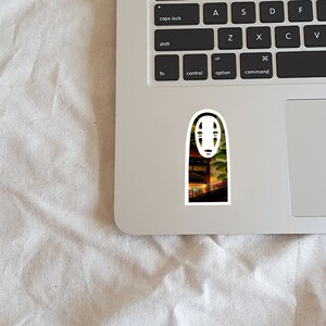 No Face Sticker for Laptop, Anime Sticker for Water Bottle, Scenery ...