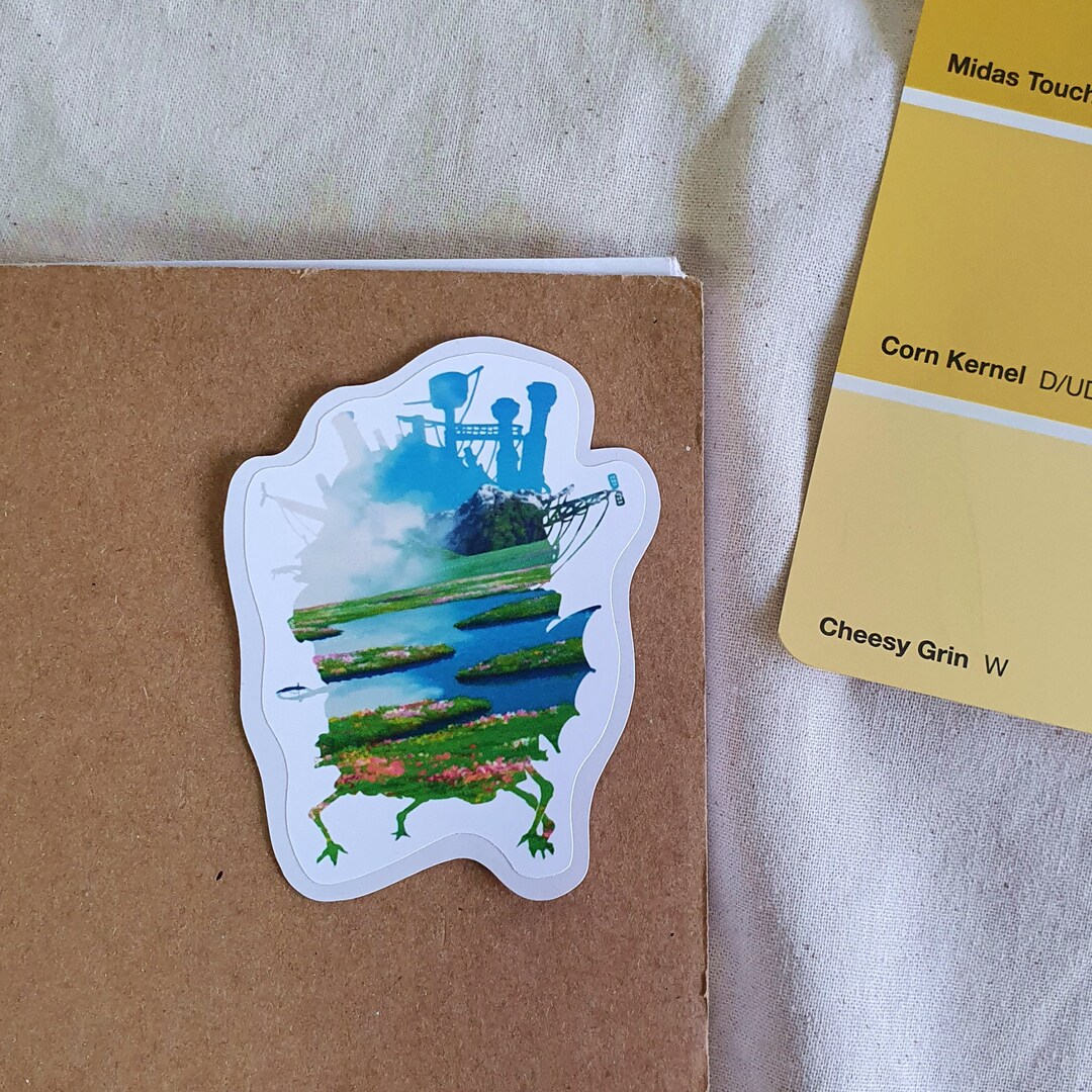 Howl Sticker for Laptop, Moving Castle Sticker for Water Bottle ...