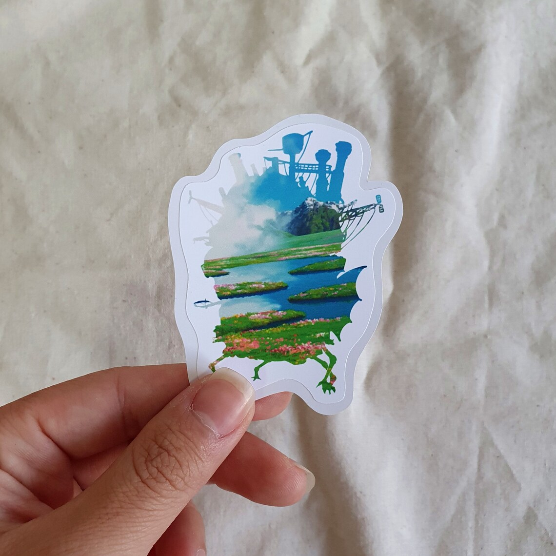 Howl Sticker for Laptop, Moving Castle Sticker for Water Bottle ...