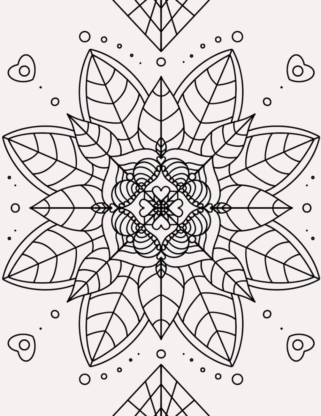 Mandala Peaceful Calming Adult Coloring Page - Etsy