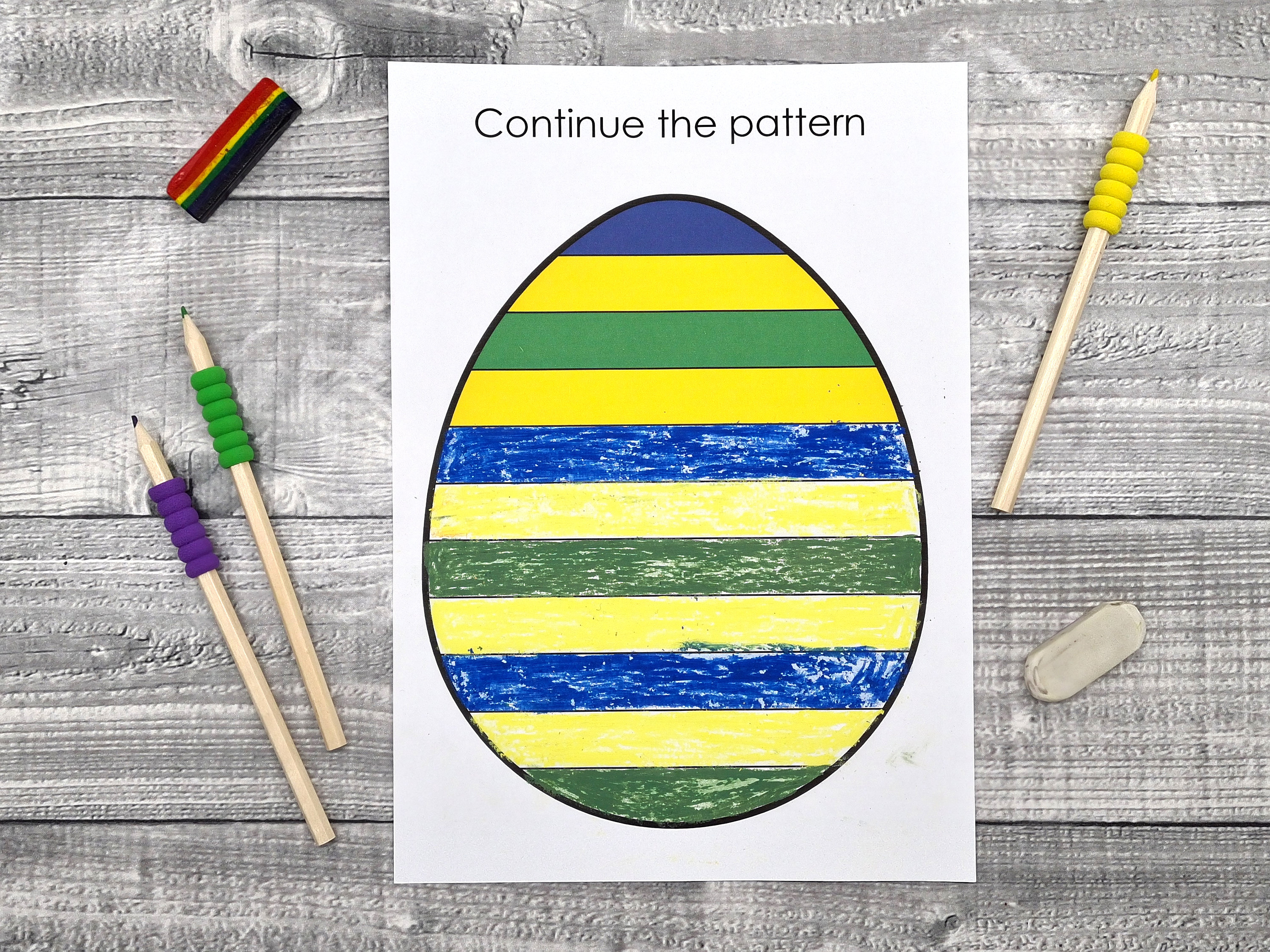 5 Easter Egg Pattern Activity Sheets • Digital Download (NOT A PHYSICAL ...