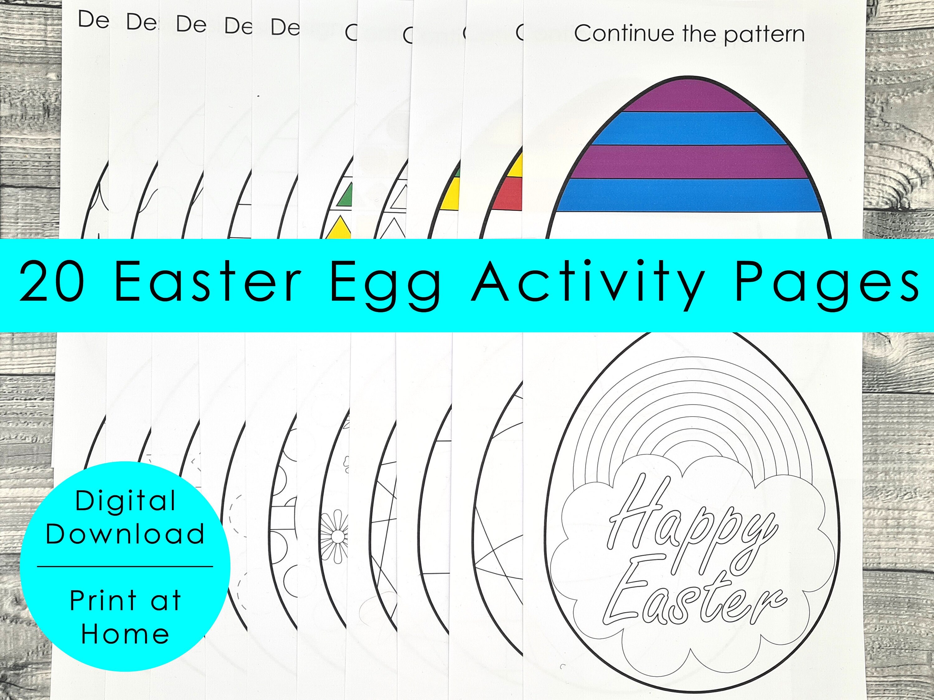 20 Easter Egg Activity Sheets • Digital Download (NOT A PHYSICAL ITEM ...