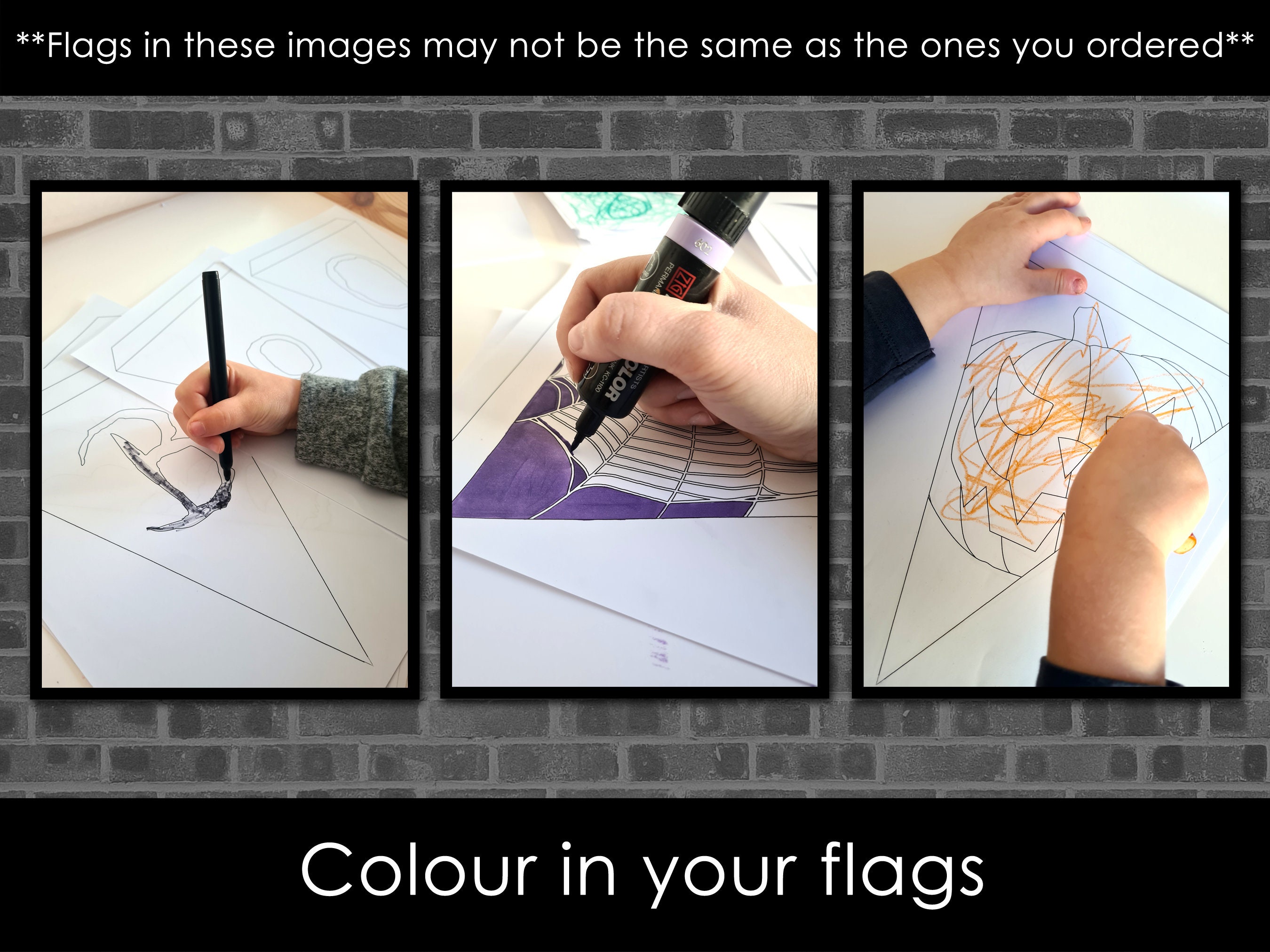 Colouring Spider Web Bunting • Mix and Match • Create Your Own ...