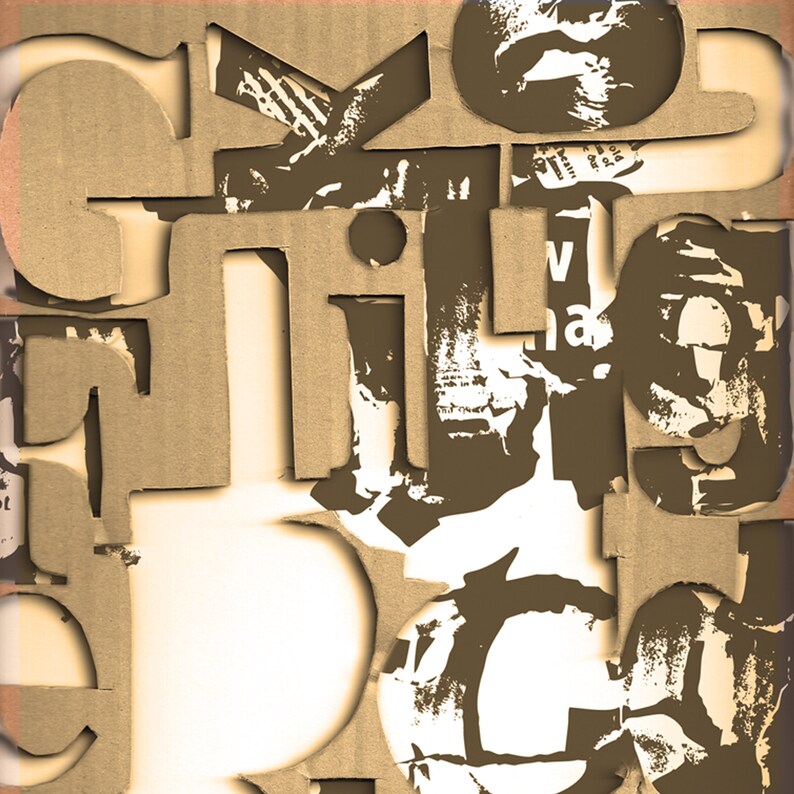 Recycled Font • OFT • TTF • Digital Font • Collage Style • Graffiti ...
