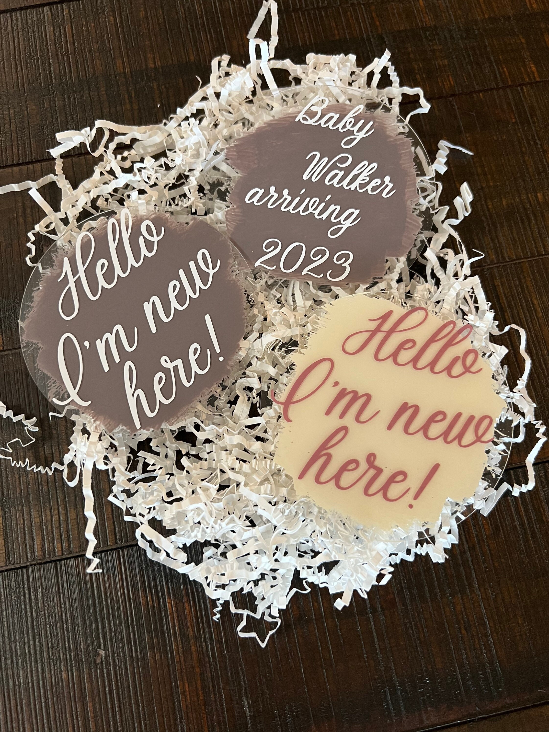 Acrylic Baby Pregnancy Announcement Sign, New Born Sign, Baby Custom ...