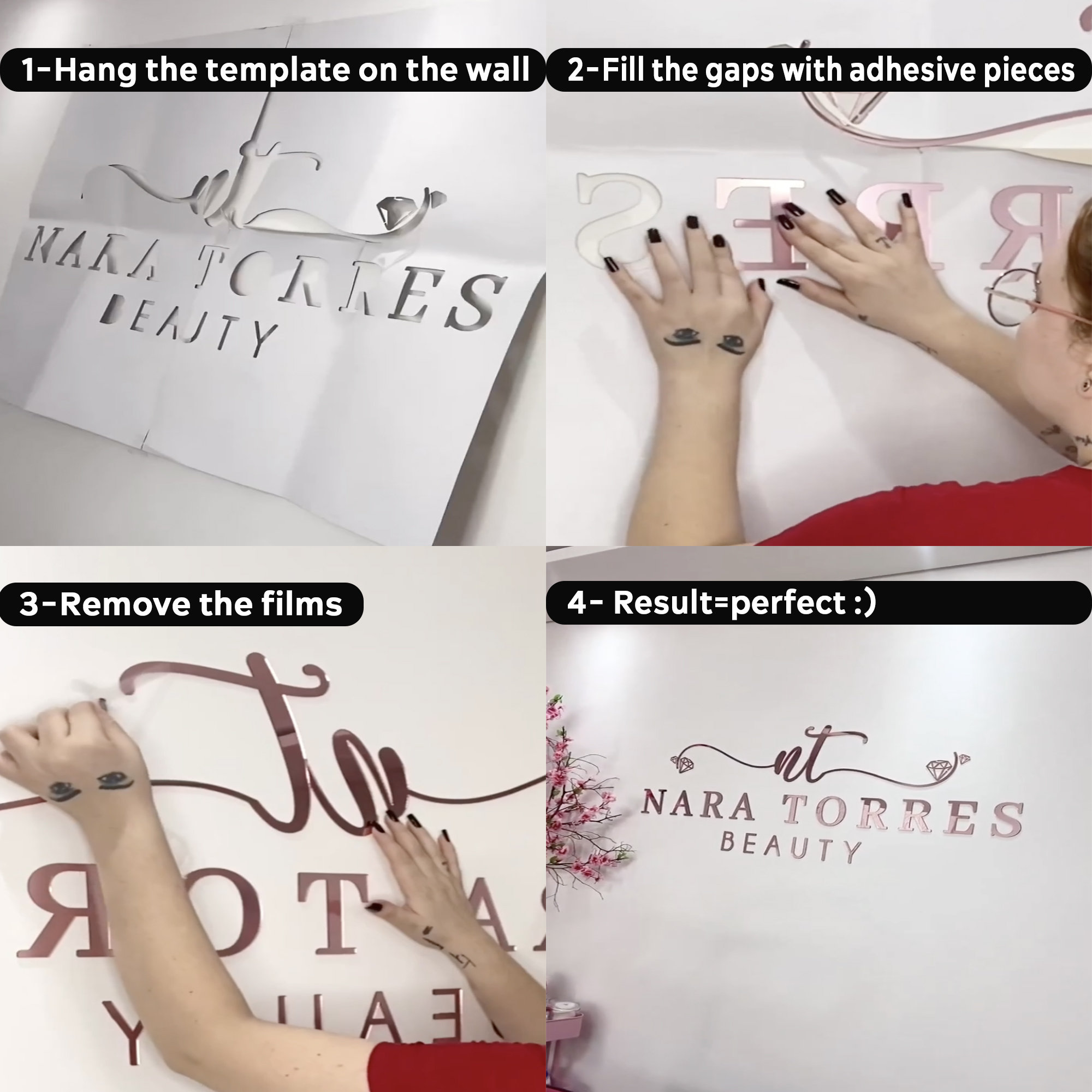 Company Custom Sign, Beauty Salon Sign, Signs for Wall, 3D Business ...