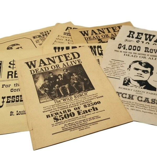 Antique Wanted Posters - Etsy
