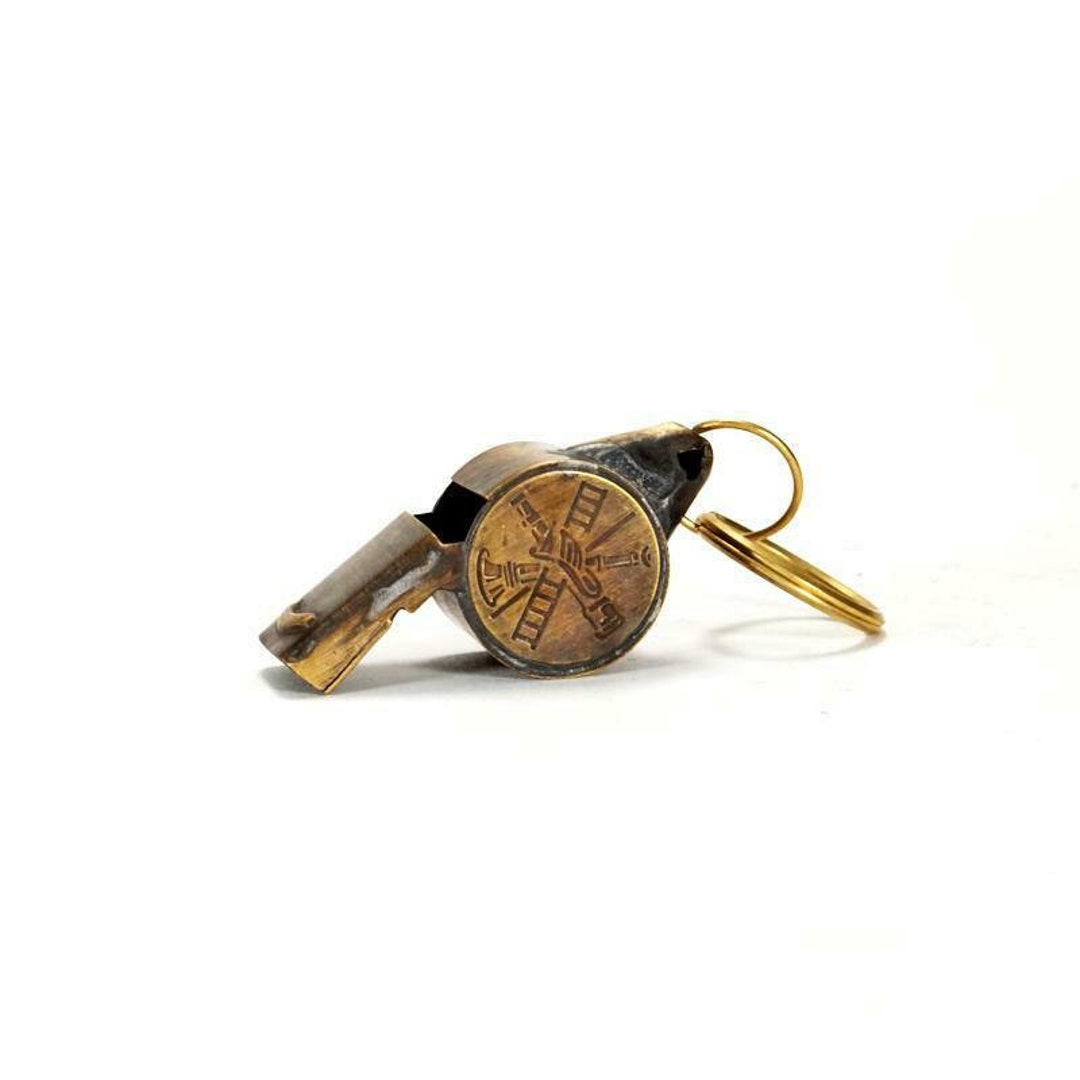 Fire Department Ladder & Helmet Solid Brass Whistle - Etsy