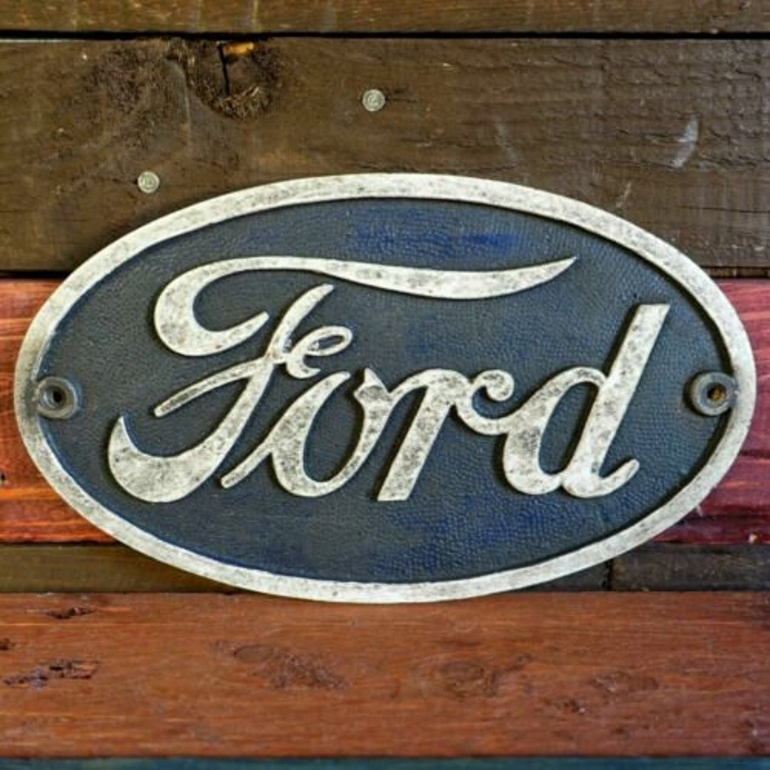 Ford Logo Cast Iron Plaque - Etsy