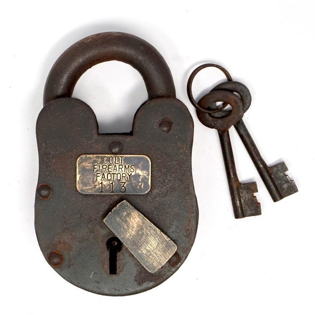Colt Firearms Factory Cast Iron Working Iron Lock With Keys - Etsy