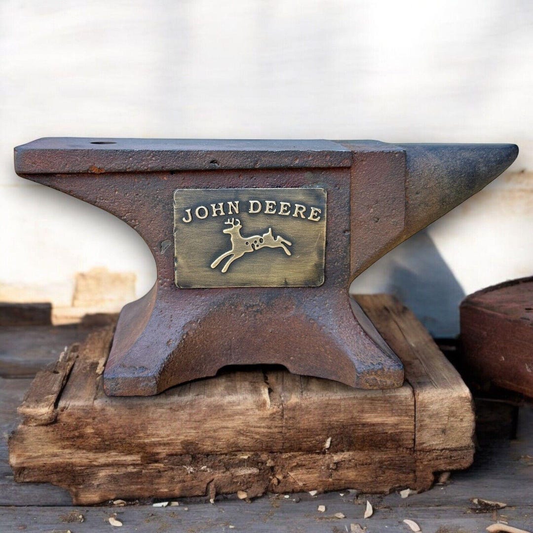 John Deere Cast Iron Anvil With Antique Vintage Finish and Stamped ...