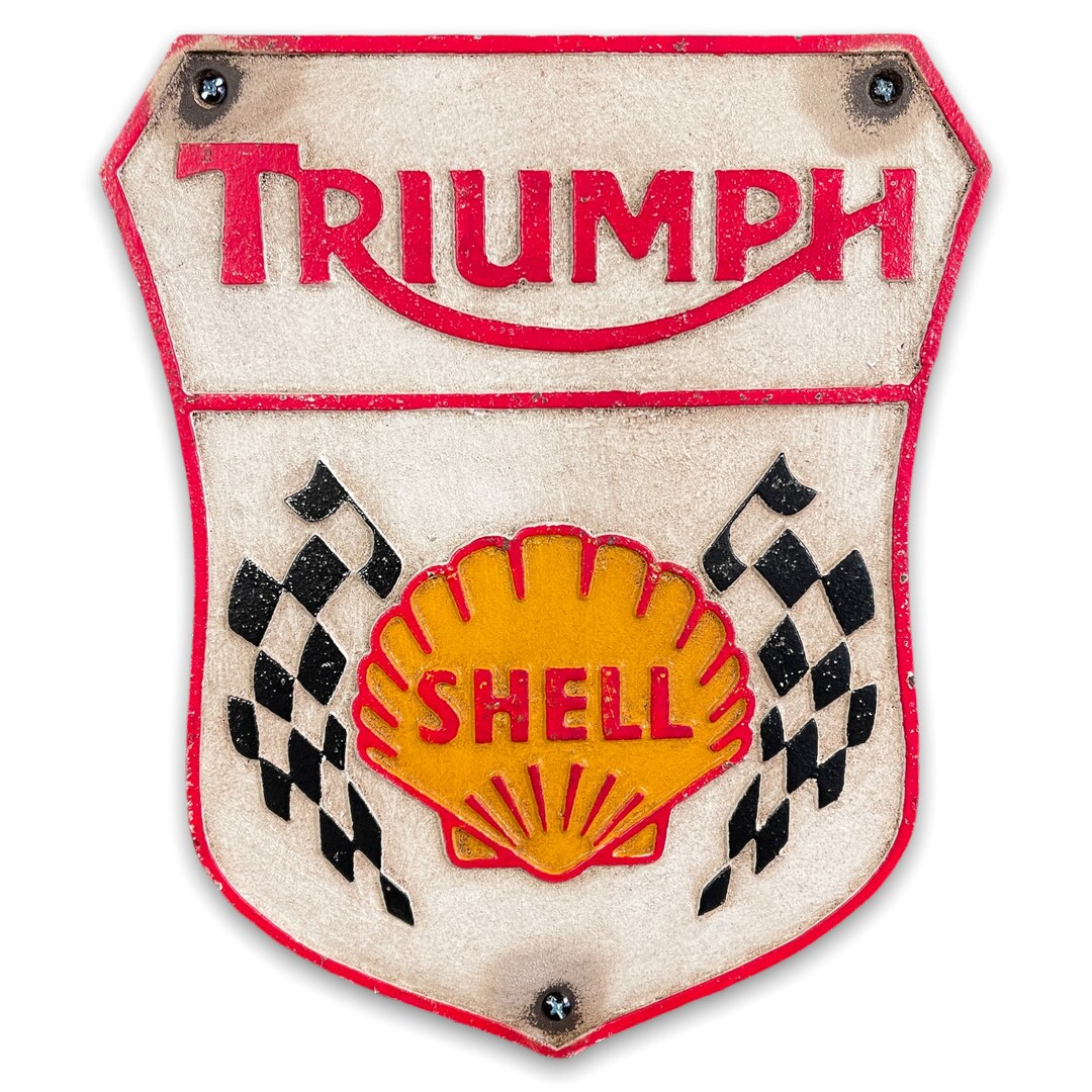 Triumph Shell Cast Iron Plaque - Etsy